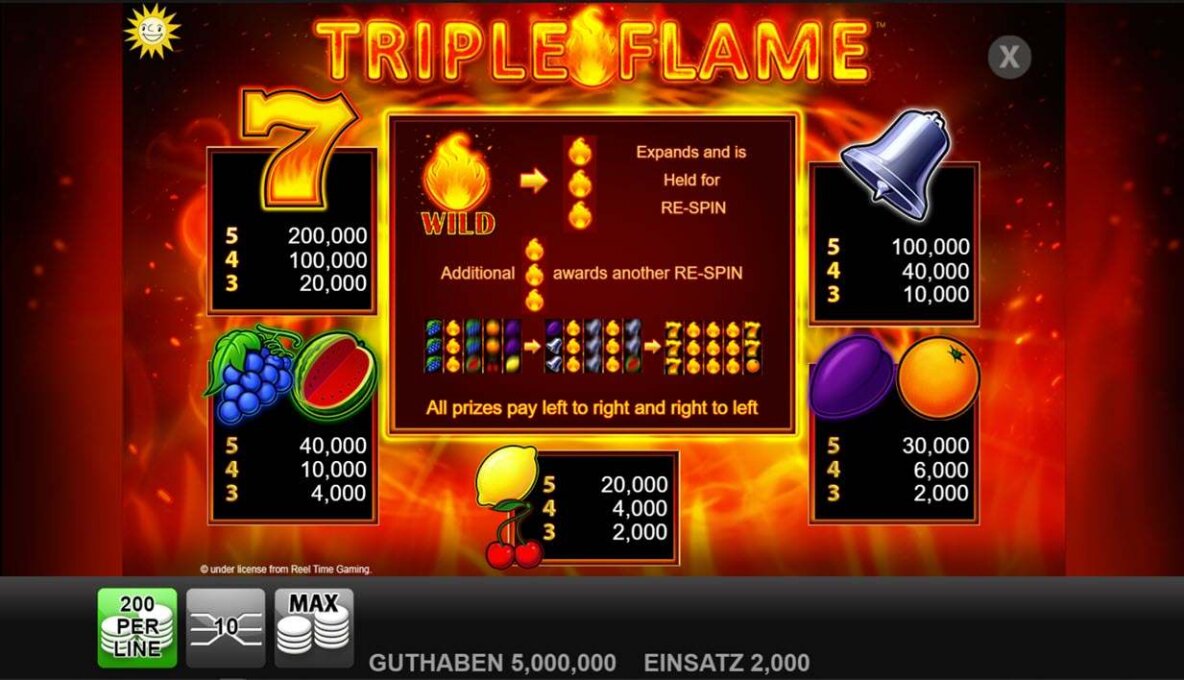 Triple Flame Slot (Merkur) lll Review + kostenlos spielen 🥇